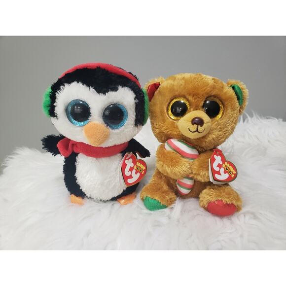 Ty | Toys | Ty Beanie Boos Lot Bella North Penguin Bear Christmas Toy ...